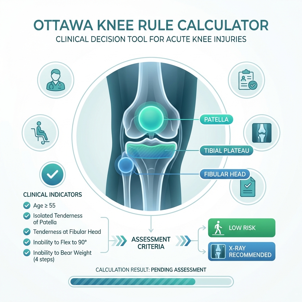 Ottawa Knee Rule Calculator - Knee X-Ray Decision Tool — Free Online ...