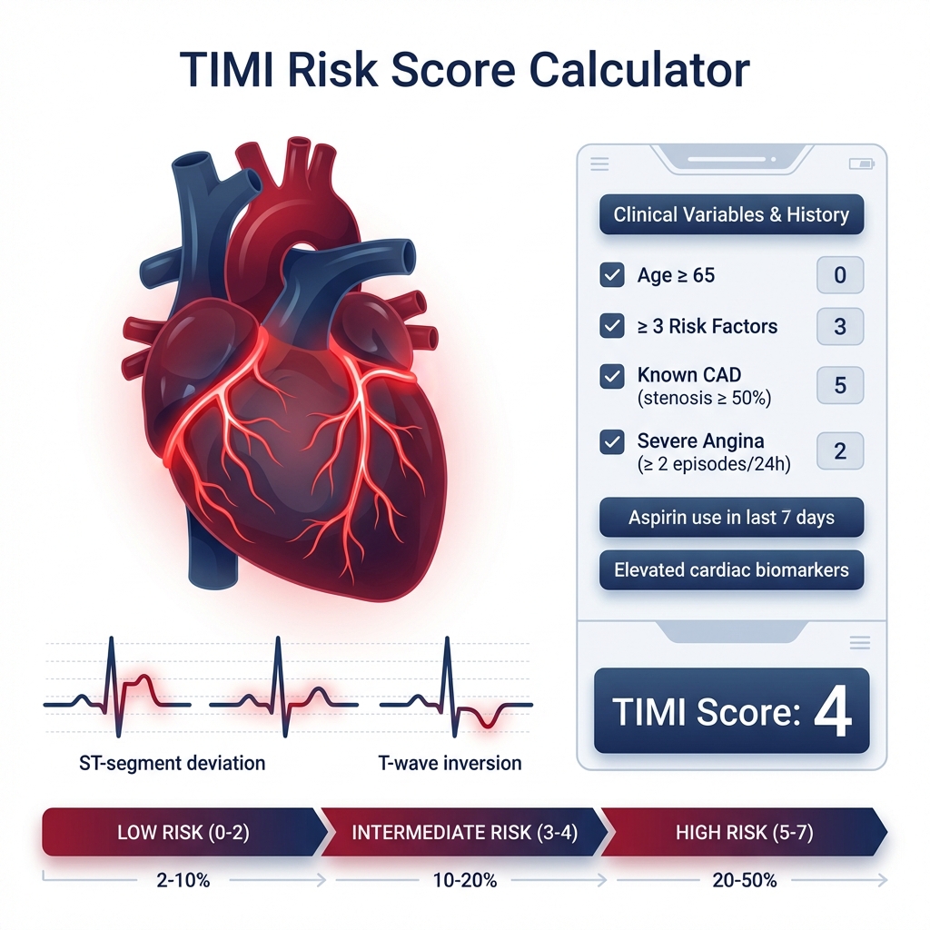 TIMI Risk Score Calculator (UA/NSTEMI) — Free Online Calculator ...