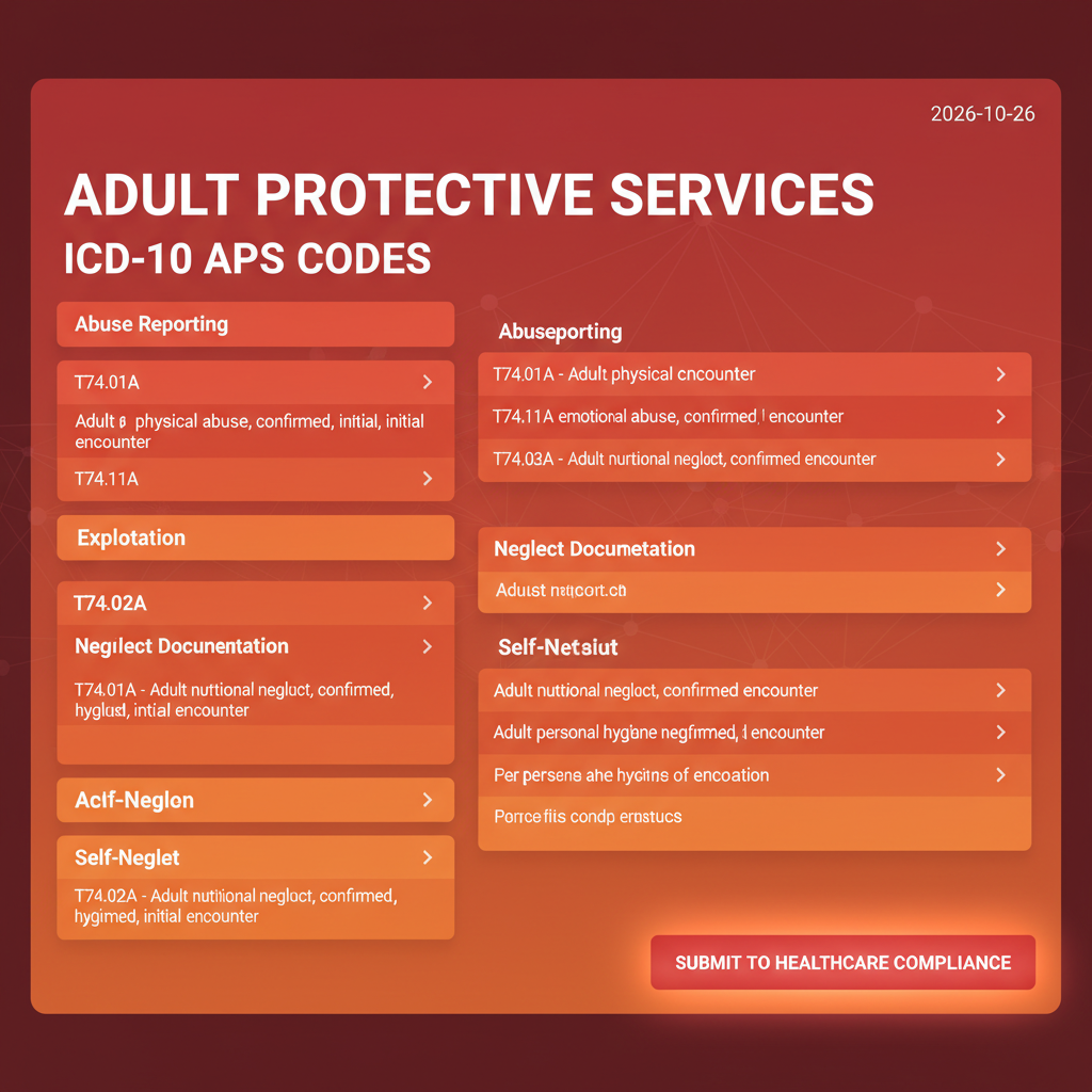 ICD-10 APS Codes 2026 | Adult Protective Services & Abuse Coding Guide